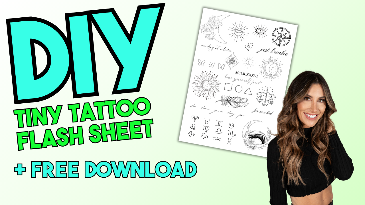 TINY TATTOO FLASH SHEET VIDEO TUTORIAL | Shay Danielle Academy – Shop ...